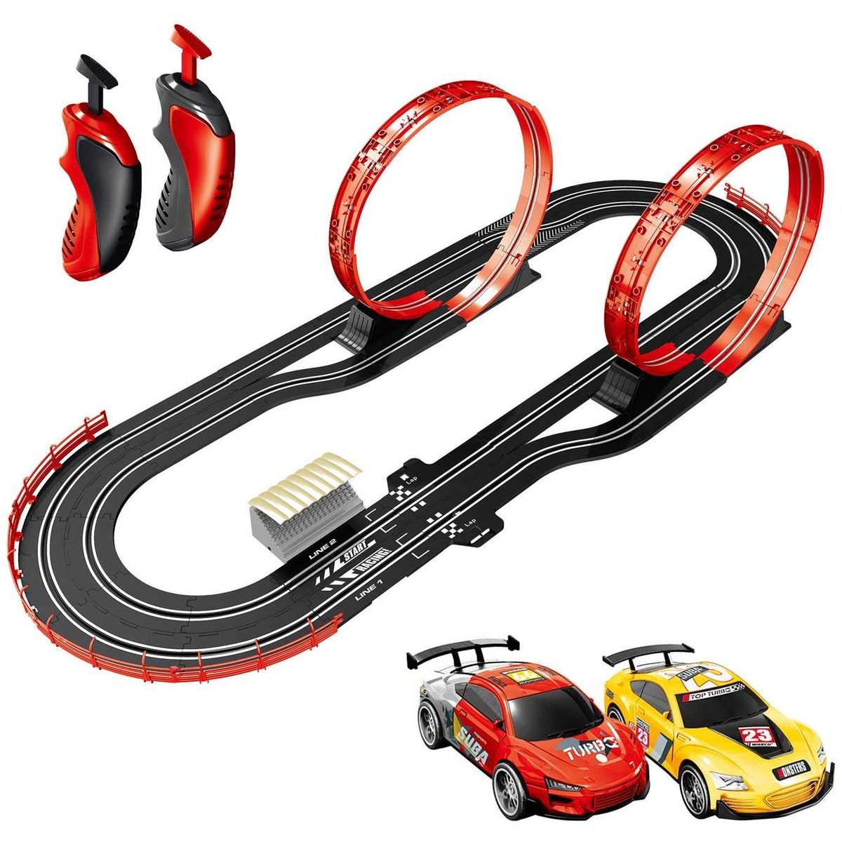 Autodráha v měřítku 1:43 2 ks autíček s lopingy 5,6 m | Maxíkovy hračky