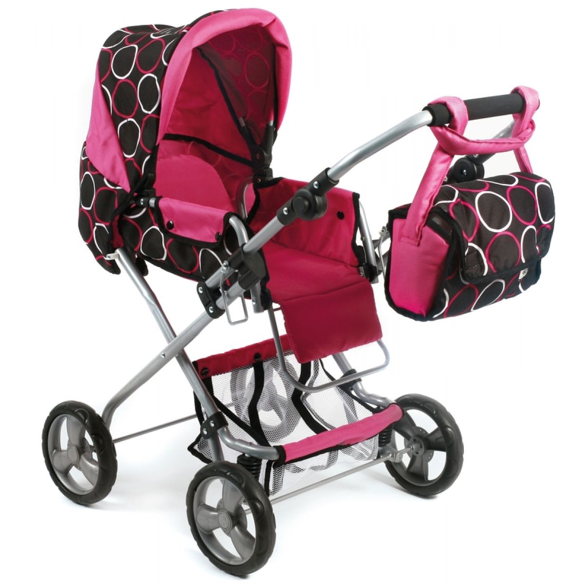 Bayer Chic Kočárek pro panenky Bambina - fuchsia orbit | Maxíkovy hračky