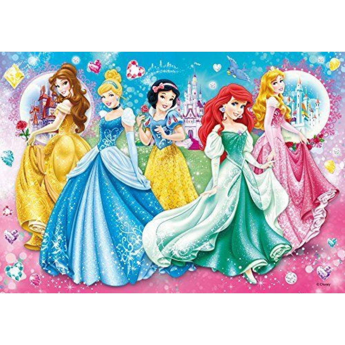 Clementoni Disney Princess Supercolor Jewels Princezny Puzzle 104d ...