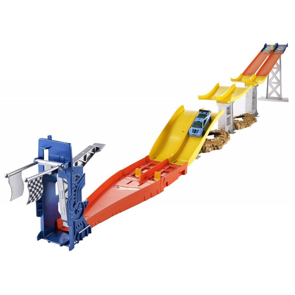 Hot Wheels Závodní dráha s dvěma skoky - BGJ25 | Maxíkovy hračky