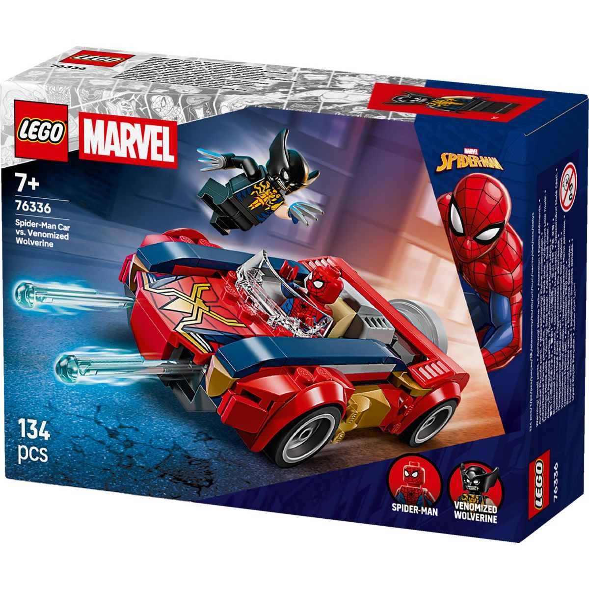 LEGO® 76336 Spider-Man a auto vs. venomizovaný Wolverine | Maxíkovy hračky