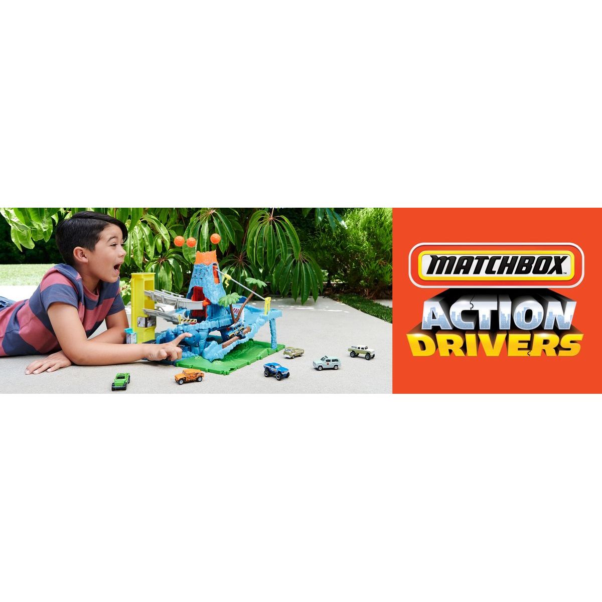 Matchbox Action Drivers svítící sopka s reálnými zvuky | Maxíkovy hračky