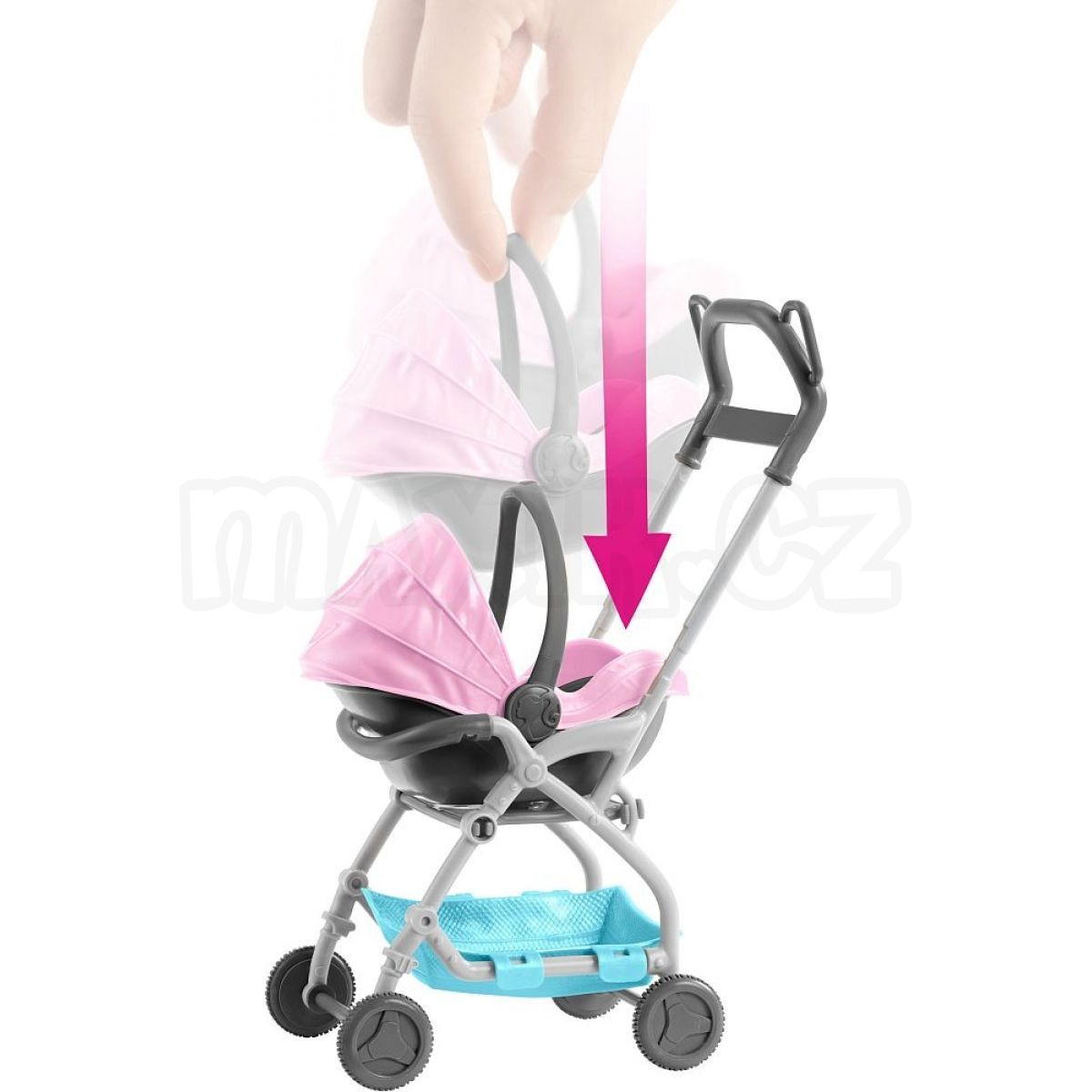Mattel Barbie příběh z deníku chůvy miminko růžový kočárek | Maxíkovy ...