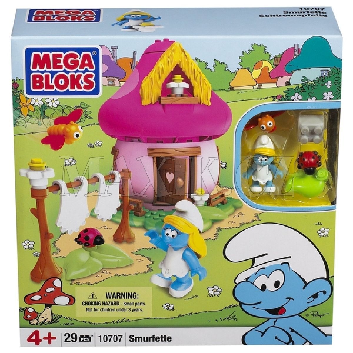 Megabloks Šmoulové Šmoulinka s domečkem | Maxíkovy hračky