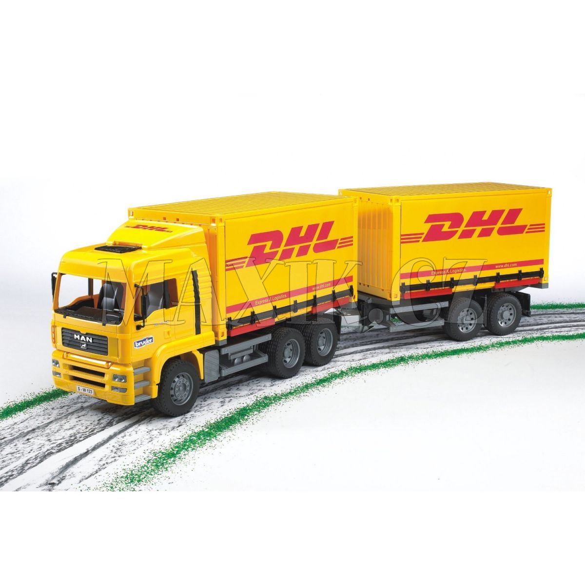 Nákladní auto MAN - kontejner+vlek DHL Bruder 02784 | Maxíkovy hračky