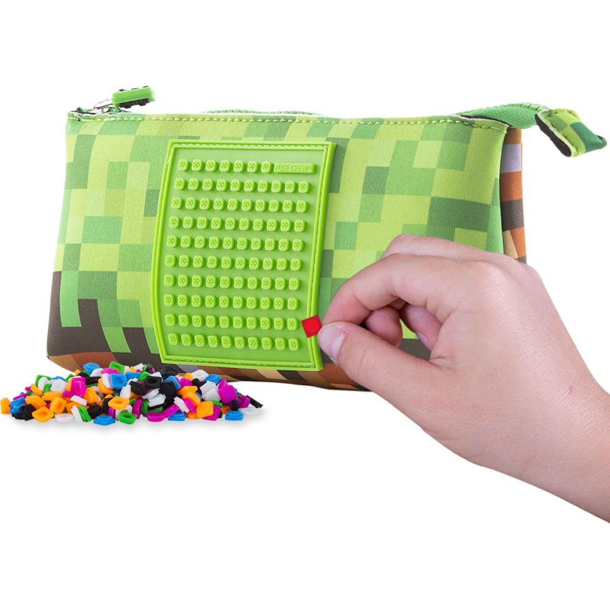 Pixie Crew velké pouzdro Minecraft zeleno-hnědé | Maxíkovy hračky