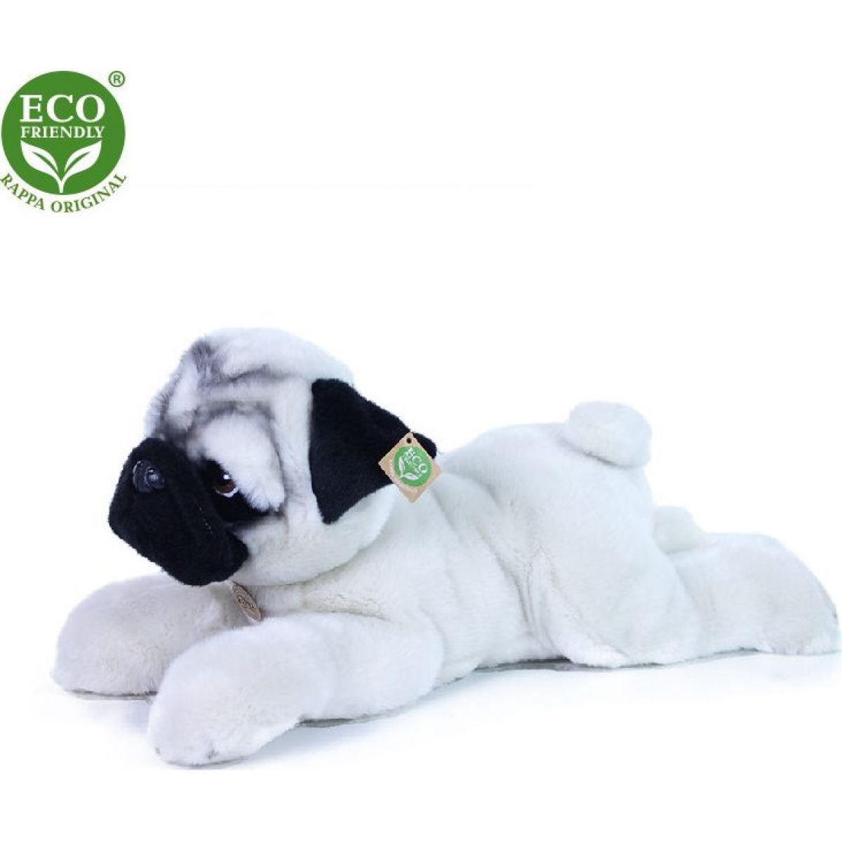 Rappa Plyšový pes mops 58 cm Eco Friendly | Maxíkovy hračky