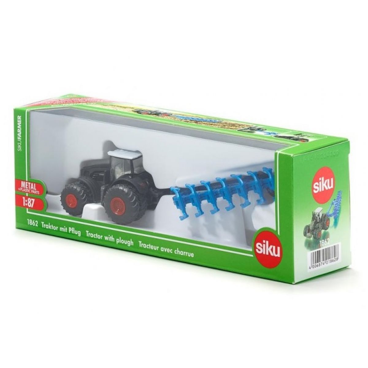 SIKU 1862 Blister Traktor Fendt s pluhem, 1:87 | Maxíkovy hračky