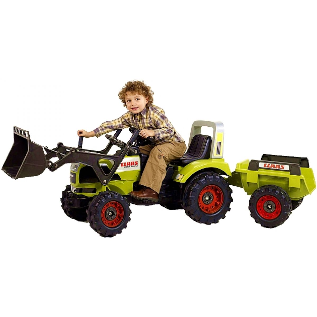 Traktor CLAAS Atles 936 RZ nakladač zelený + přívěs | Maxíkovy hračky